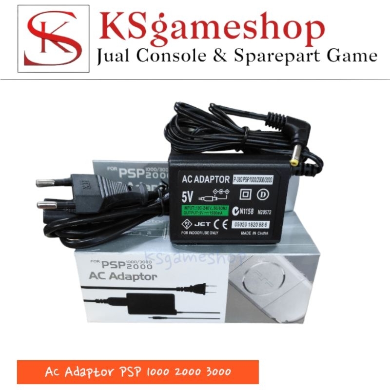 Jual Cas Charger AC Adaptor PSP Slim / Fat Seri PSP 1000 2000 3000 dll ...