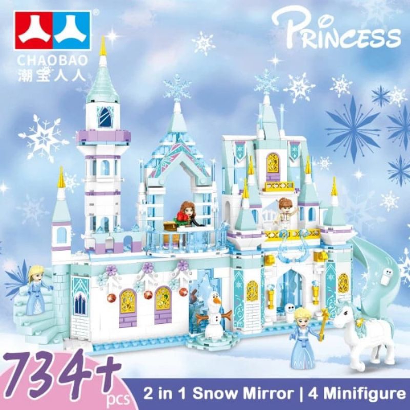 Jual MAINAN EDUKASI ANAK BRICKS PRINCESS FROZEN ICE CASTLE SNOW MIRROR ...