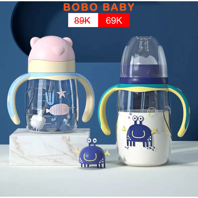 Jual Botol Susu Bayi PP Botol Susu 3 Bulan Keatas Anti Kolik Botol Susu Wide Neck BPA Free BB07 ...