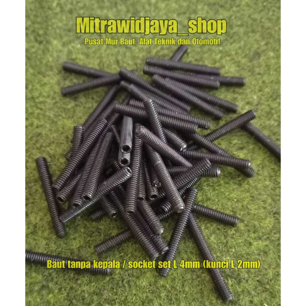 Jual baut socket set L screw 4mm M4 m4x8,10,12,15, 20, 30 kunci L 2mm ...
