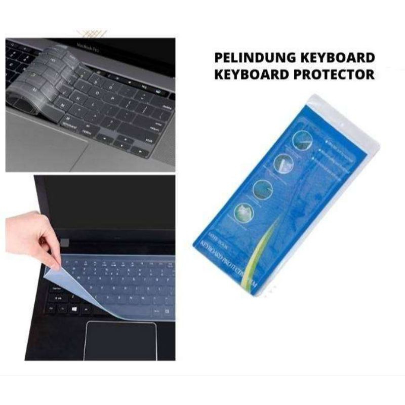 Jual LAPTOP KEYBOARD PROTECTOR UNIVERSAL SILIKON TRANSPARAN 14" INCH ...