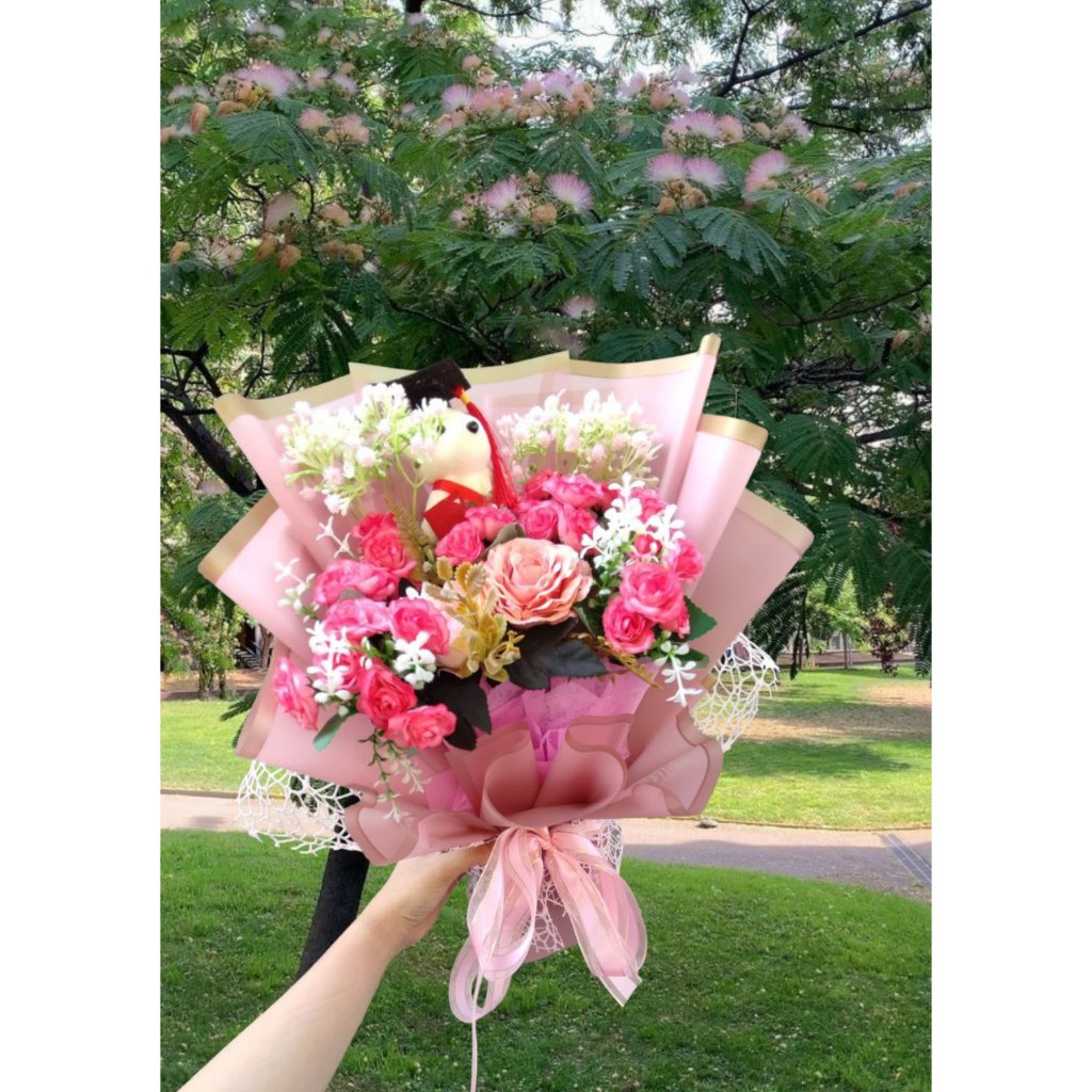 Jual Buket Bunga Artifisial Untuk Wisuda / Hand Bucket Flower / Buket ...