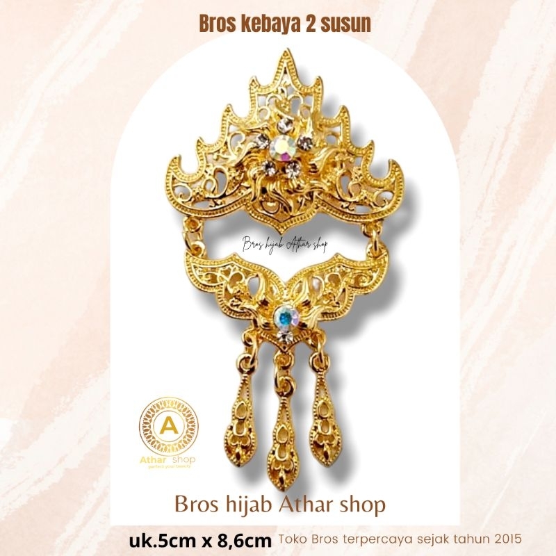 Jual Bros Kebaya Gold Emas Kutubaru 2 Dan 3 Susun Bross Pengantin ...