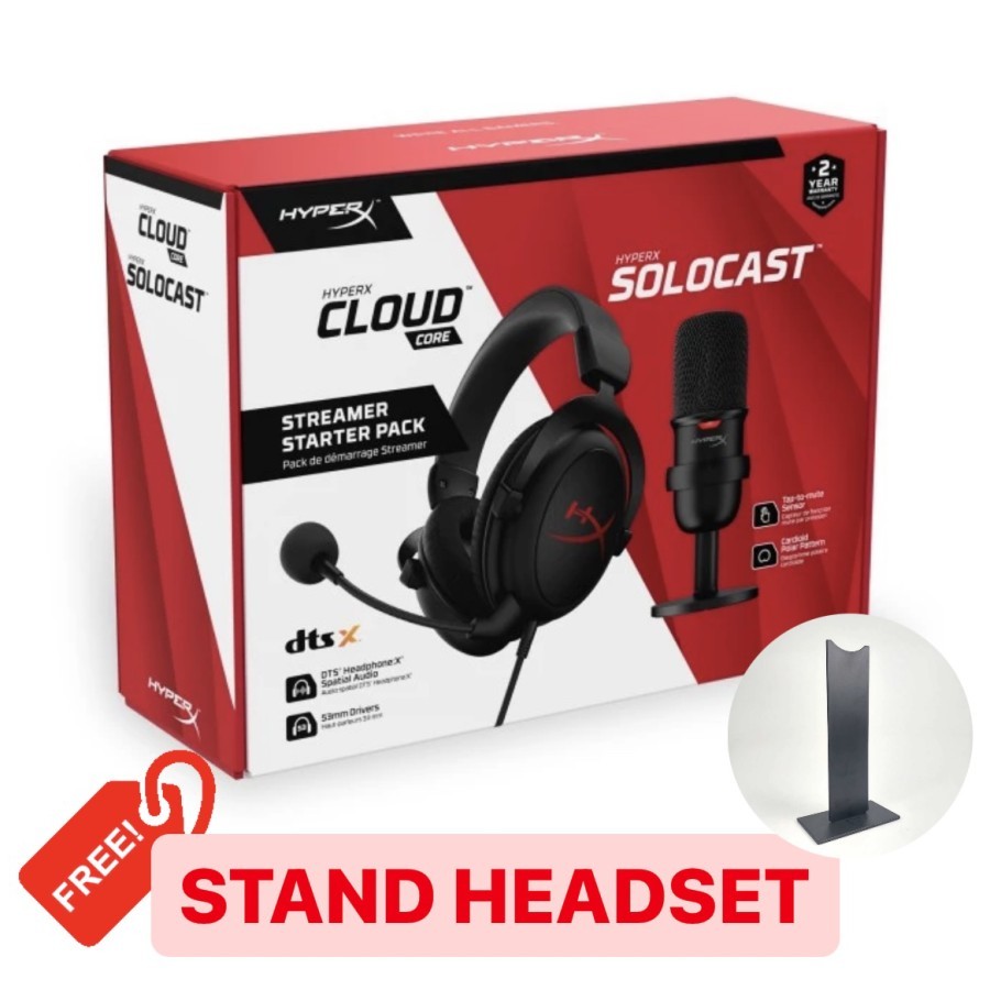 Jual Hyper X Streamer Starter Pack Headset Cloud Core + Microphone ...