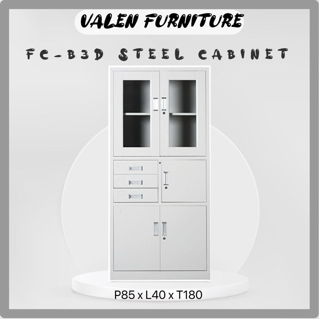 Jual Lemari Arsip Besi Setengah Kaca | Lemari Drawer Kaca | Lemari Laci ...