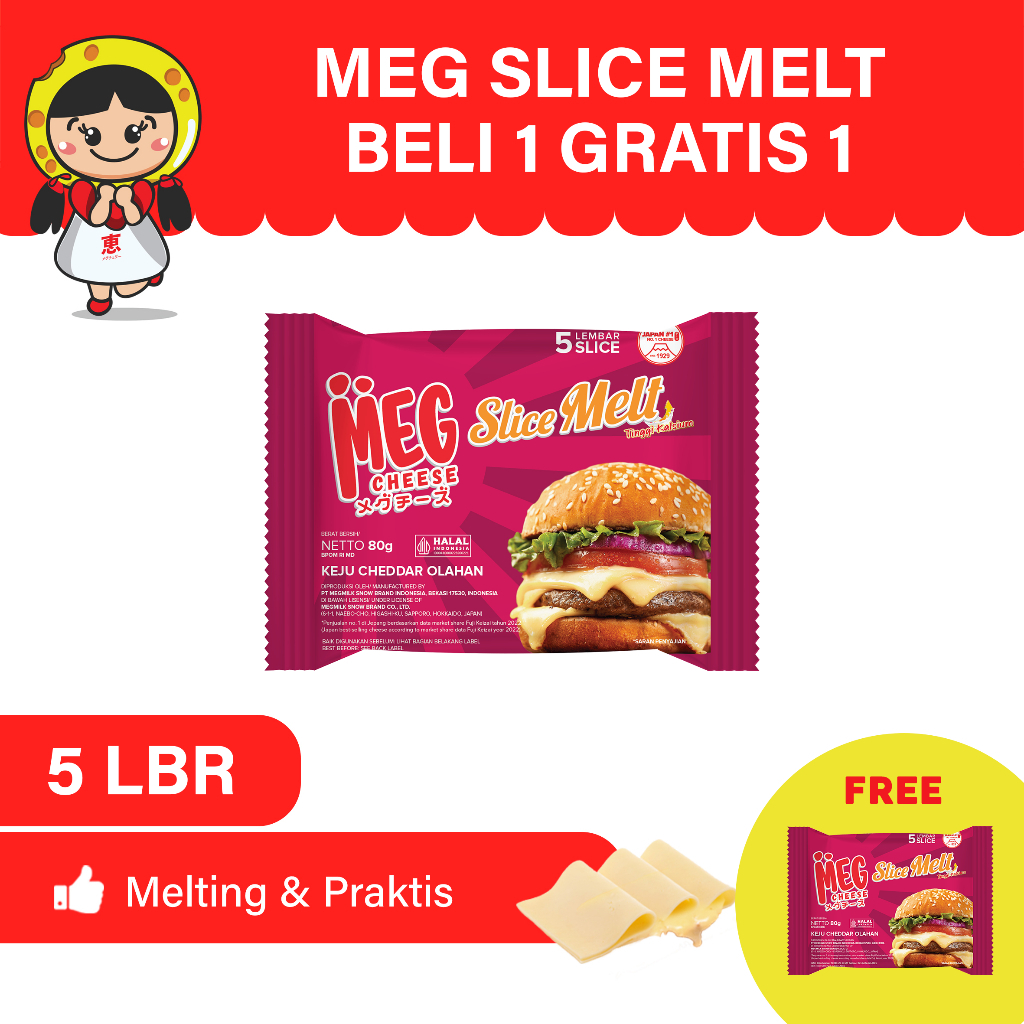 Jual BELI 1 GRATIS 1 - MEG Slice Melt 5 slices | Shopee Indonesia