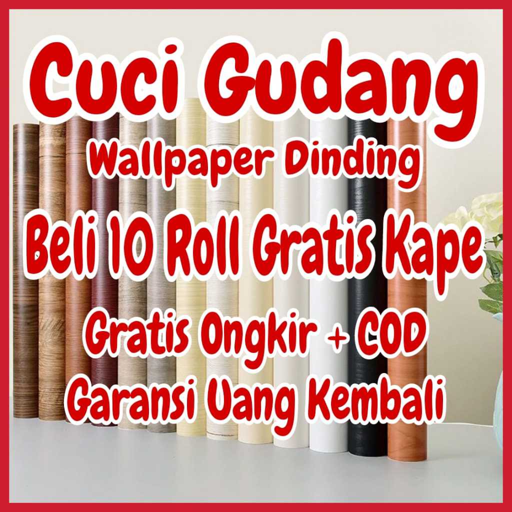 Jual Wallpaper dinding MOTIF KAYU SERAT JATI MUDA TUA HITAM PUTIH BIRU ...