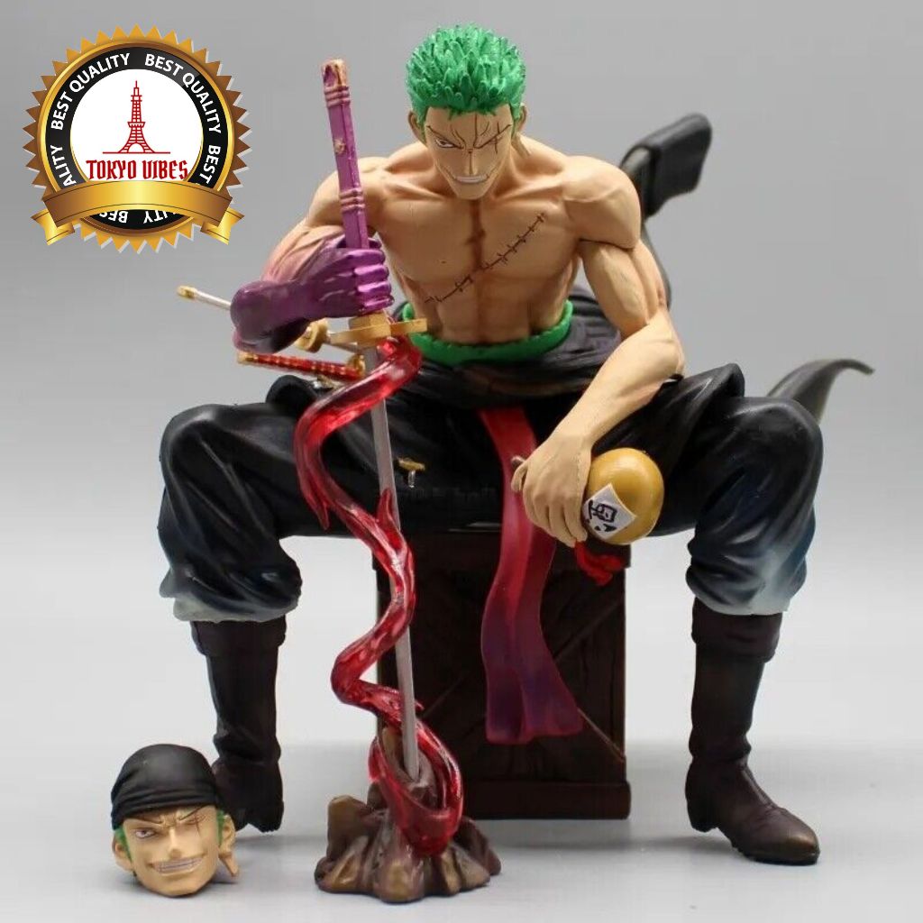Jual Action Figure One Piece Zoro Sitting Evil Studio | Shopee Indonesia