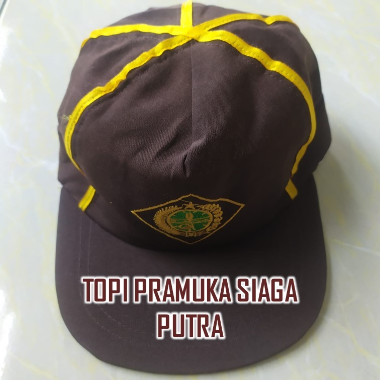Jual Topi Sekolah Pramuka Putra Putri Siaga Coklat Karet Belakang ...