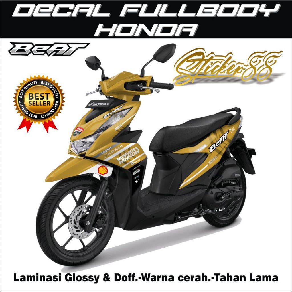 Jual DECAL FULL BODY HONDA BEAT DULUXE 2020 - 2023 EDITION COLOUR ...