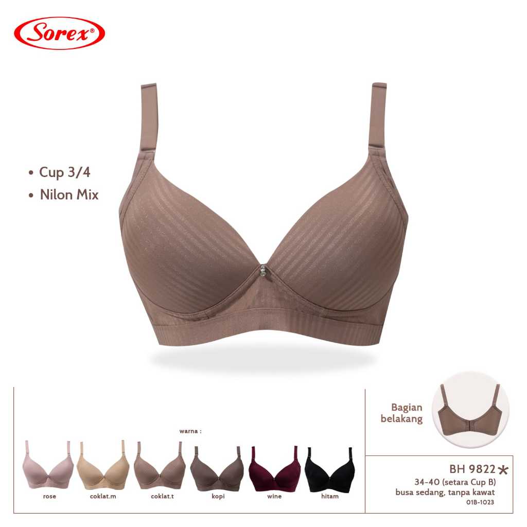 Jual YTCOLLECTION - BH SOREX 9822 PREMIUM - Bh Bra Sorex 9822 (Cup B ...