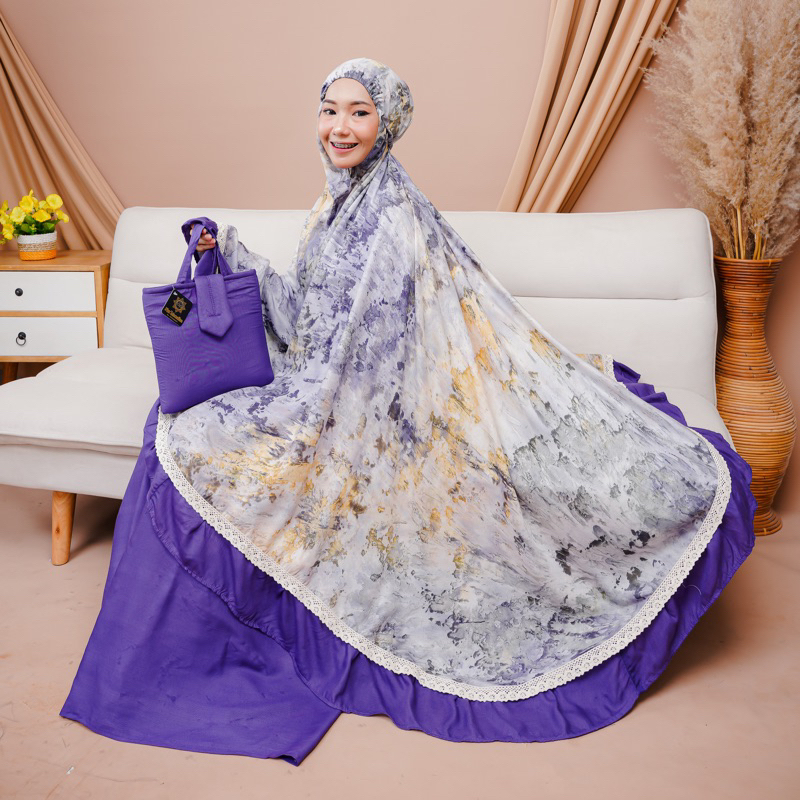 Jual Mukena Rayon Jumbo Terbaru Traveling Bahan Adem Murah Lembut ...