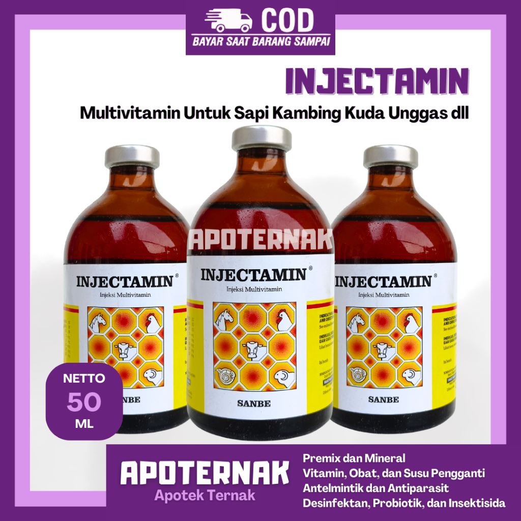 Jual INJECTAMIN 50 ml - Multivitamin Lengkap Untuk Produktifitas Pasca ...
