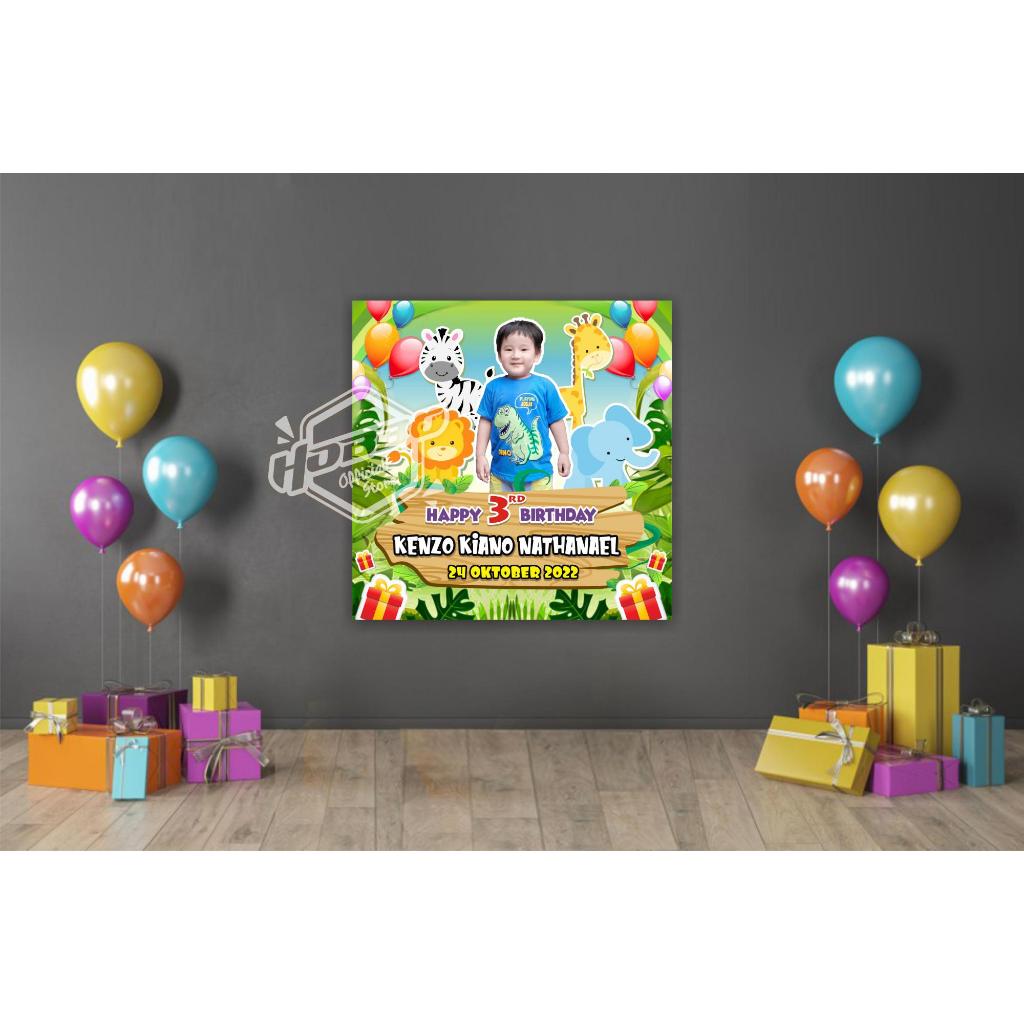 Jual 1x1 Meter - Backdrop Ultah Foto Karakter - Banner Ulang tahun ...