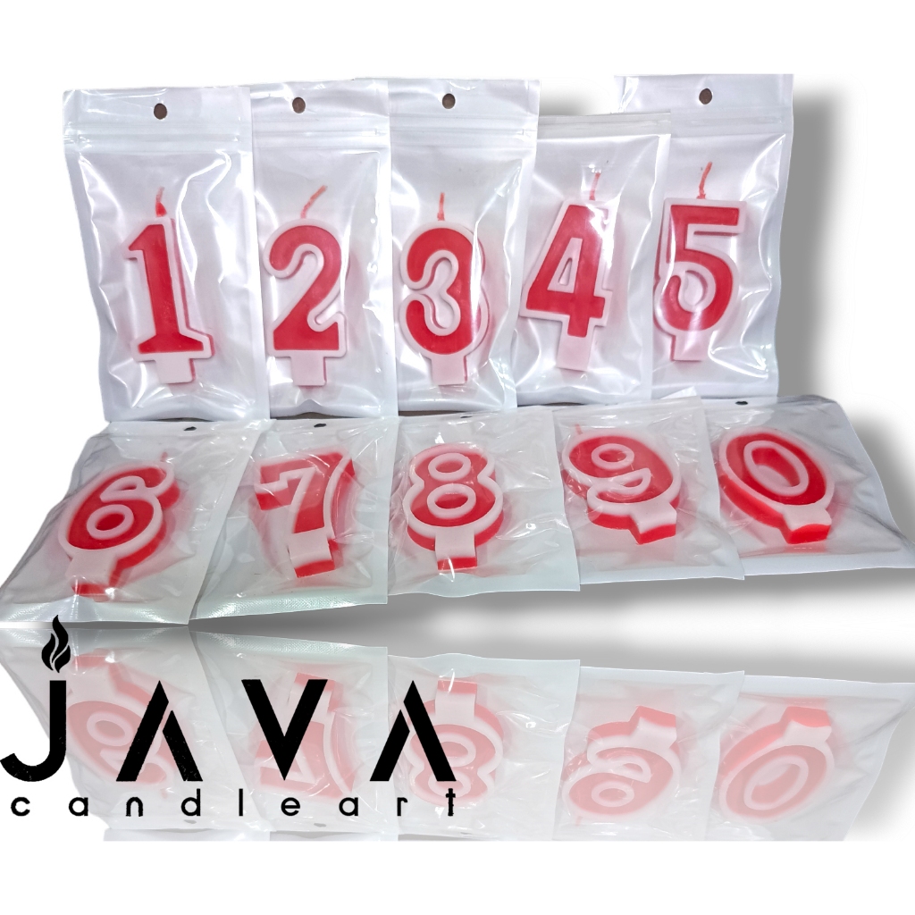 Jual HARGA PER LUSIN LILIN ANGKA ULANG TAHUN MERAH LIST PUTIH | Shopee ...