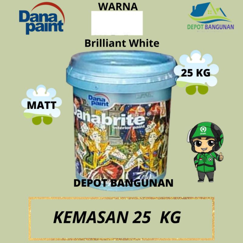 Jual .Cat Tembok Interior Dana Paint Danabrite Brilliant White 25 KG ...