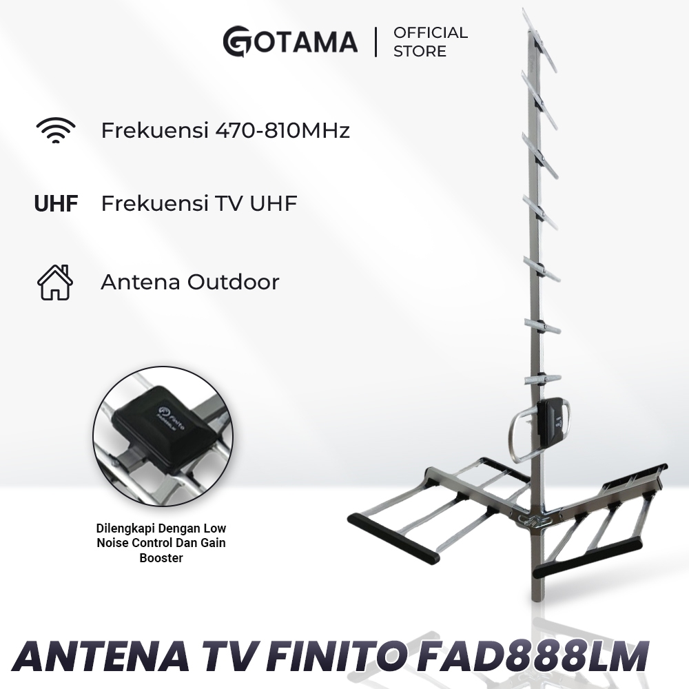 Jual Antena TV Outdoor UHF Analog Digitals Support STB Tv FAD 888LM-Pro ...