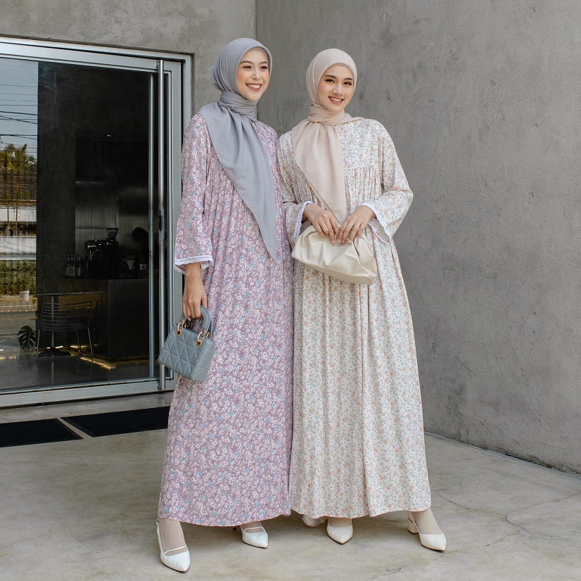 Jual Le Khari Syerra Gamis Rayon Viscose Gamis Busui Gamis Homedress Size S-XL | Shopee Indonesia