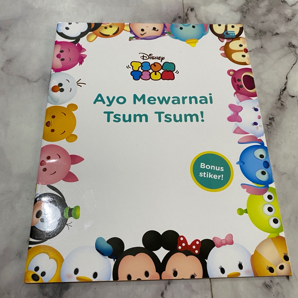 Jual Disney tsum tsum ori gramedia buku mewarnai buku aktivitas anak ...