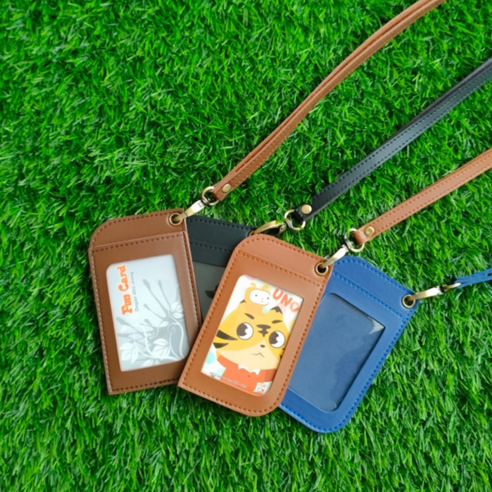 Jual Id Card Holder Kulit Name Tag Model Vertikal Terbaru 09 | Shopee ...