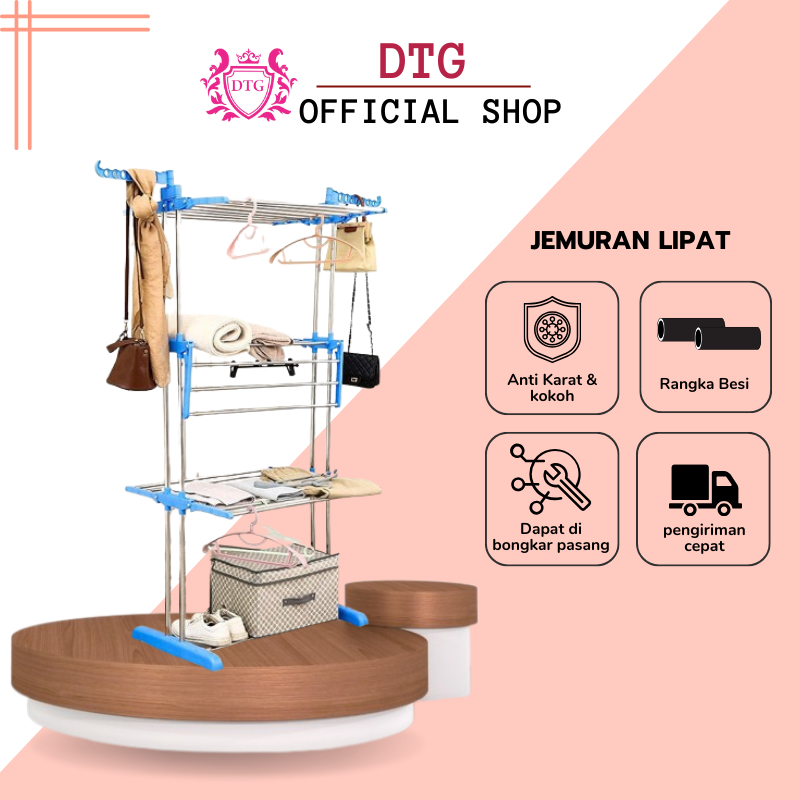 Jual DTG Rak Jemuran Handuk 4 Susun Rak Jemuran Baju Pakaian Stainless ...