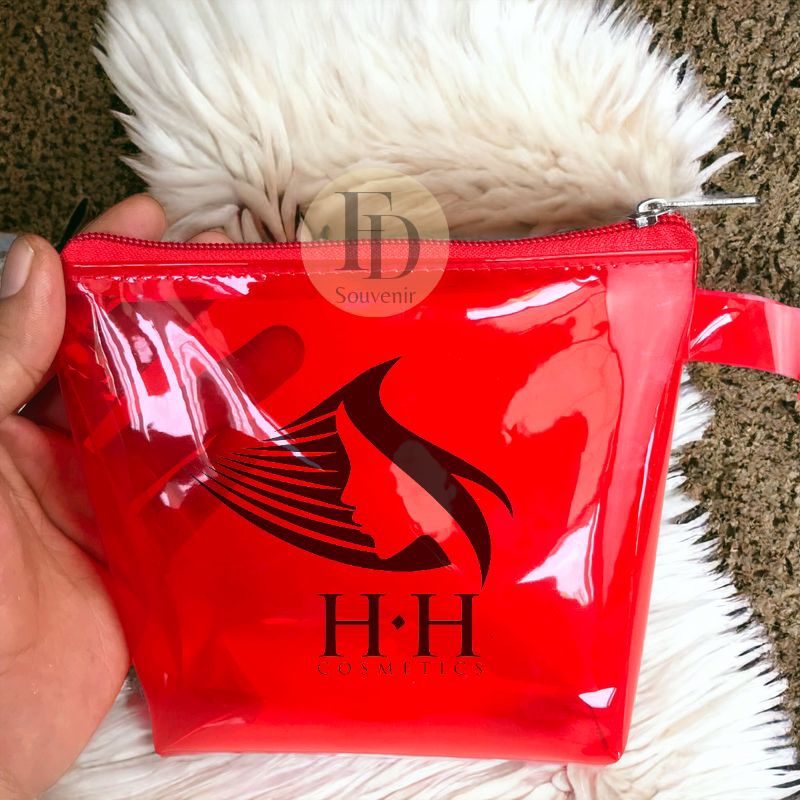 Jual Pouch mika kosmetik / pouch transparan bisa Custom ukuran dan logo ...