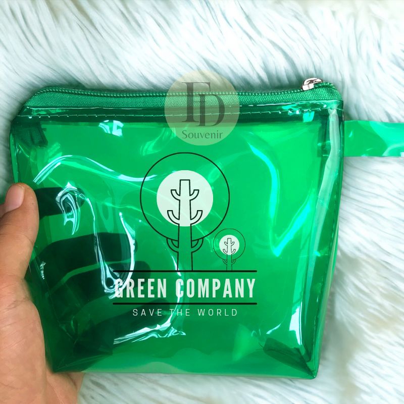 Jual Pouch mika kosmetik / pouch transparan bisa Custom ukuran dan logo ...