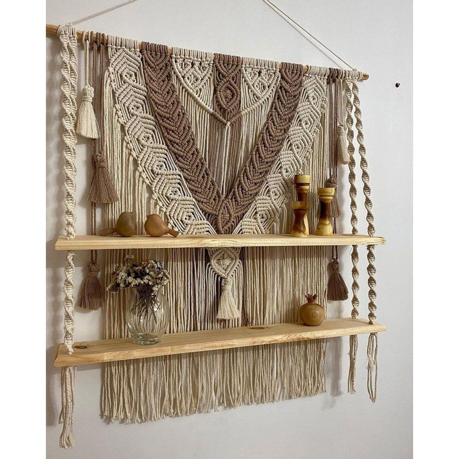 Jual Rak gantung macrame wall hanging hiasan gantung dekorasi ruangan ...