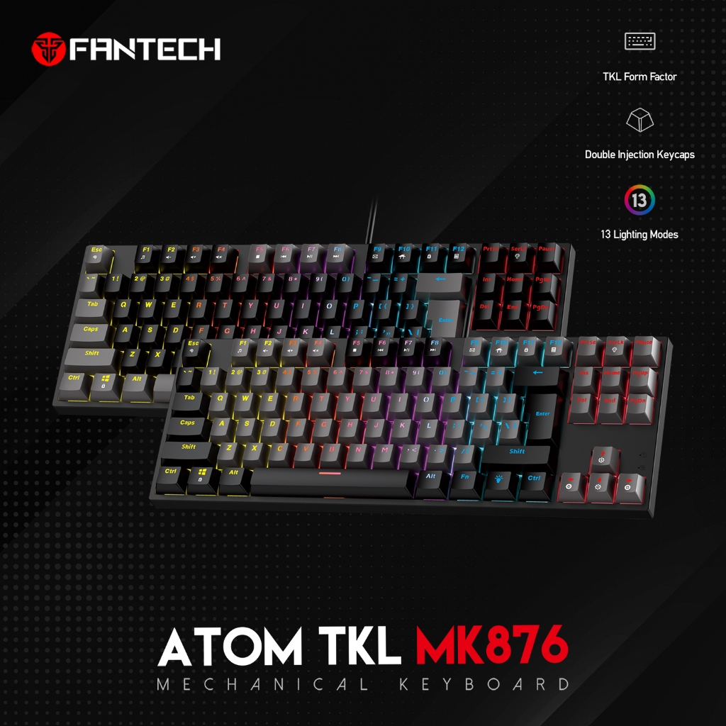 Jual Fantech ATOM MK876 RGB Gaming Mechanical Keyboard TKL | Shopee Indonesia
