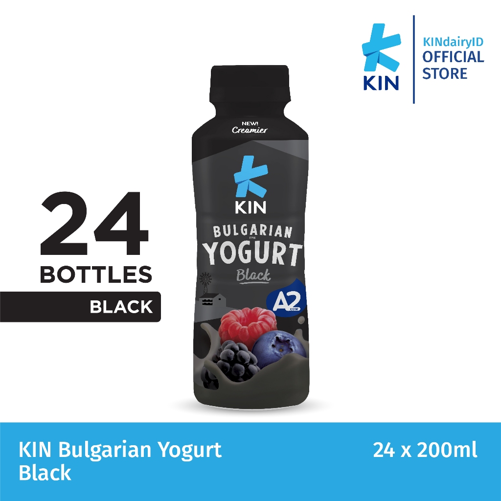 Jual KIN BULGARIAN YOGURT BLACK (24x200 ML) | Shopee Indonesia