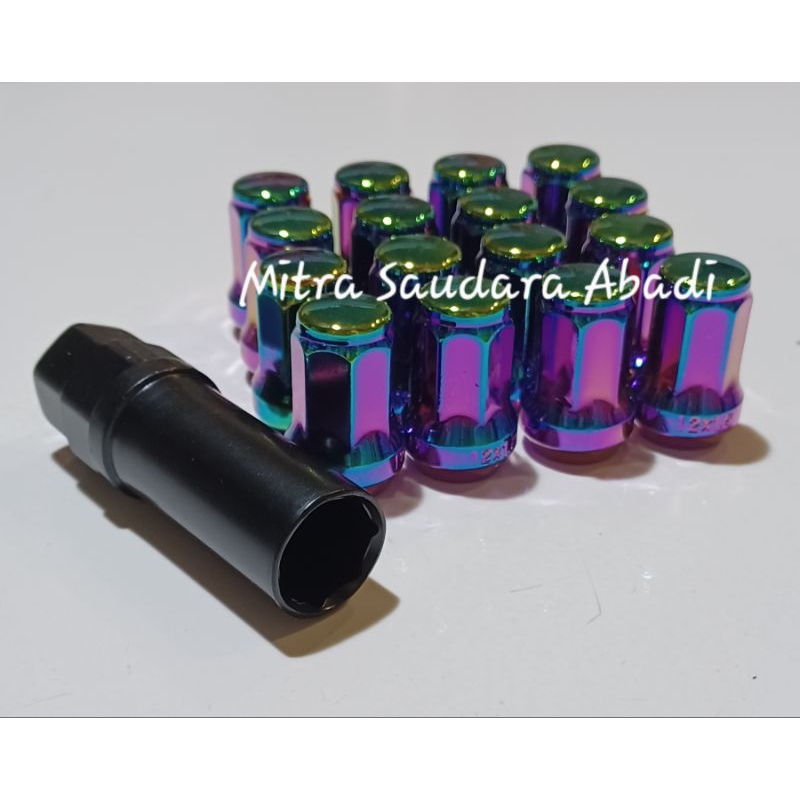 Jual Mur roda variasi 16,5mm segi 7 baut racing Heptagon untuk lubang ...