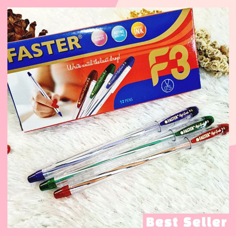 Jual Pulpen Faster F3 0.5mm Hitam 1 Lusin Isi 12 Pcs | Shopee Indonesia