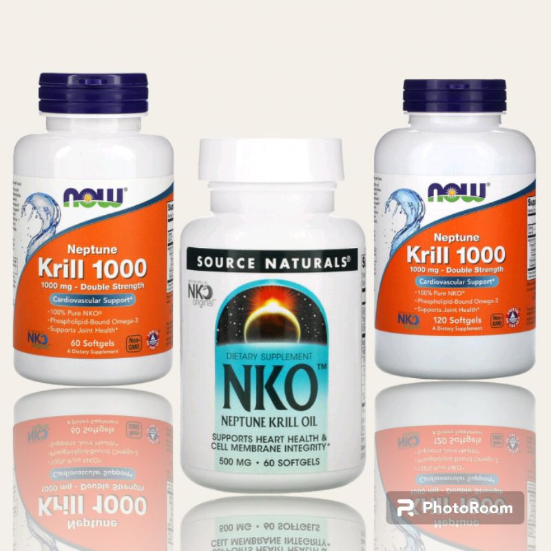 Jual NOW Foods Neptune Krill 1000, Double Strength, 1,000 mg, 60 ...