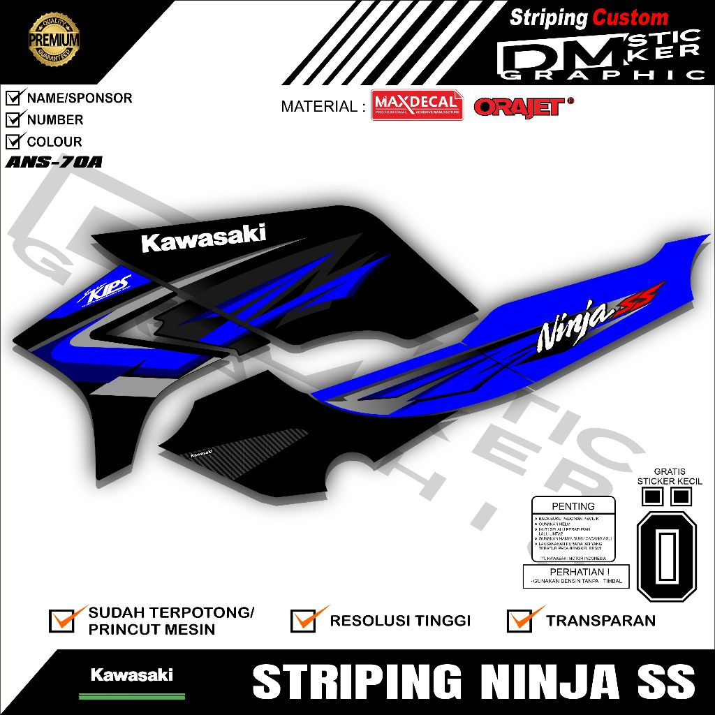 Jual STRIPING NINJA SS VARIASI UV TRANSFARAN HOLOGRAM ANS-70 | Shopee ...