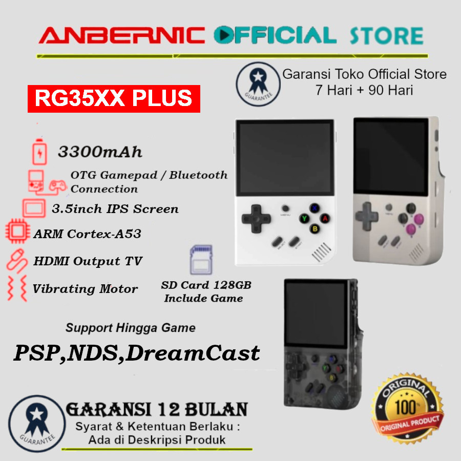Jual Anbernic Rg35xx Plus Portable Handheld Retro Video Game Console