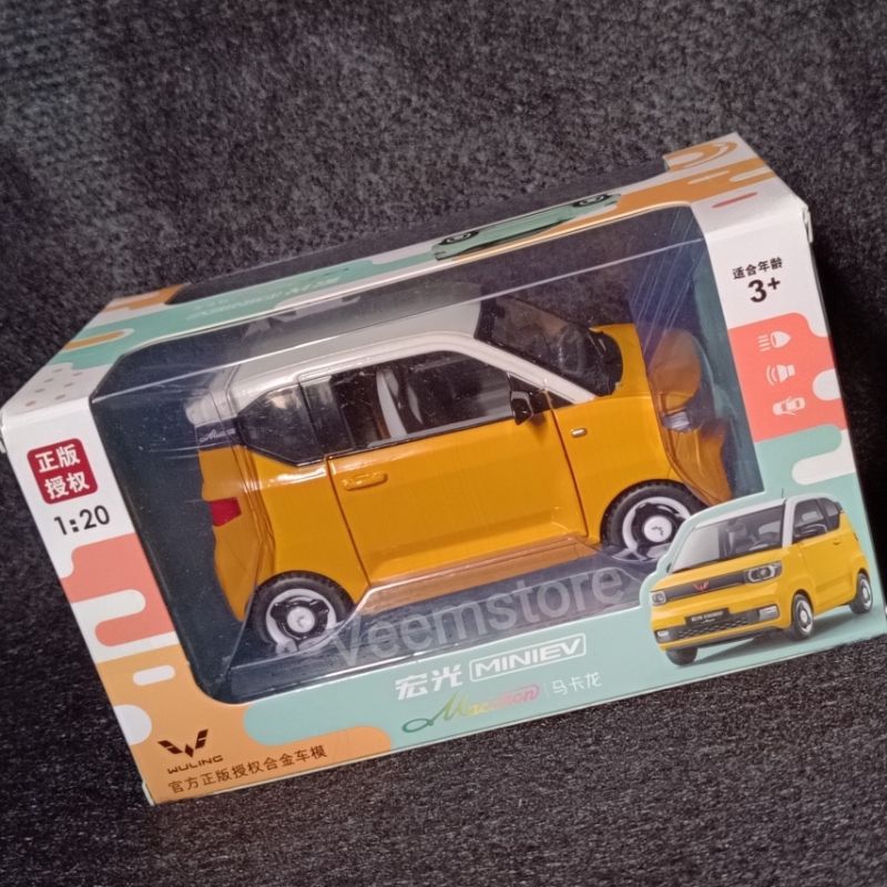 Jual Die Cast 1:20 Wuling MINIEV Macaron [Openable,Pullback,Light,Sound] Official License ...