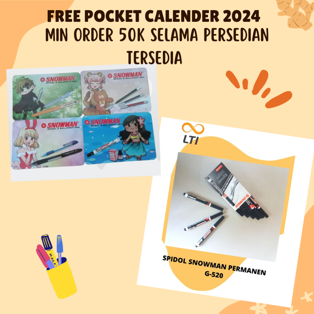 Jual Spidol Permanent Marker Snowman G 520 Spidol Permanen Marker G 520 ...