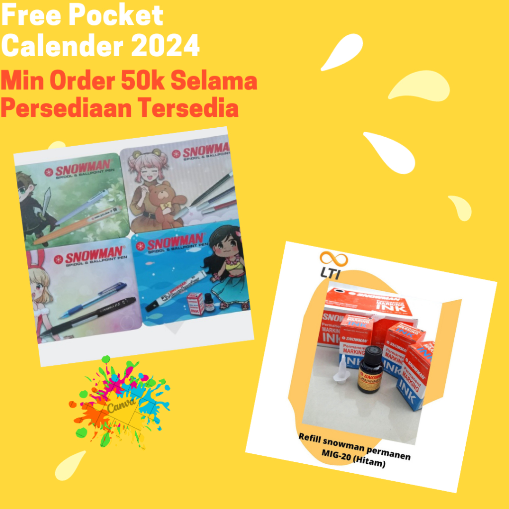 Jual Refill Tinta Snowman Permanen Marking Ink MIG - 20 - HEMAT ...