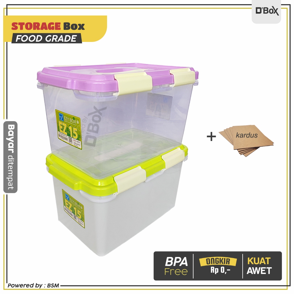 Jual Container Box Murah Ezy 15 Liter Kotak Penyimpanan Serbaguna ...