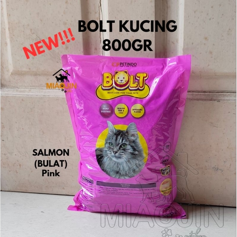Jual Makanan Kucing BOLT Cat SALMON 800gr - BULAT Dry Food Anak Pakan ...