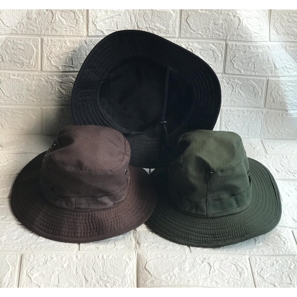 Jual Topi Gunung Bucket Hat/Topi Rimba Kanvas Royal Polos Pria Wanita ...