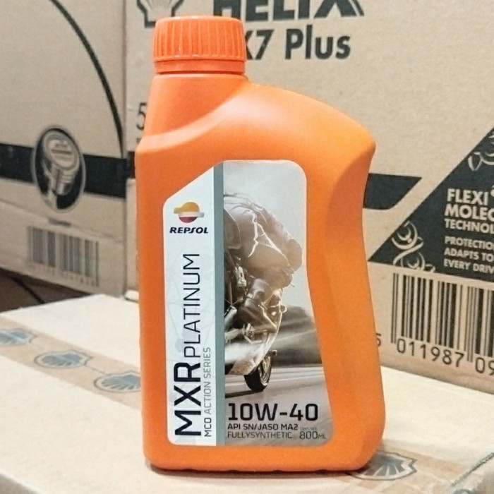 Jual OLI MESIN MOTOR REPSOL MXR PLATINUM MANUAL FULL SYNTHETIC 10W-40 800ML | Shopee Indonesia