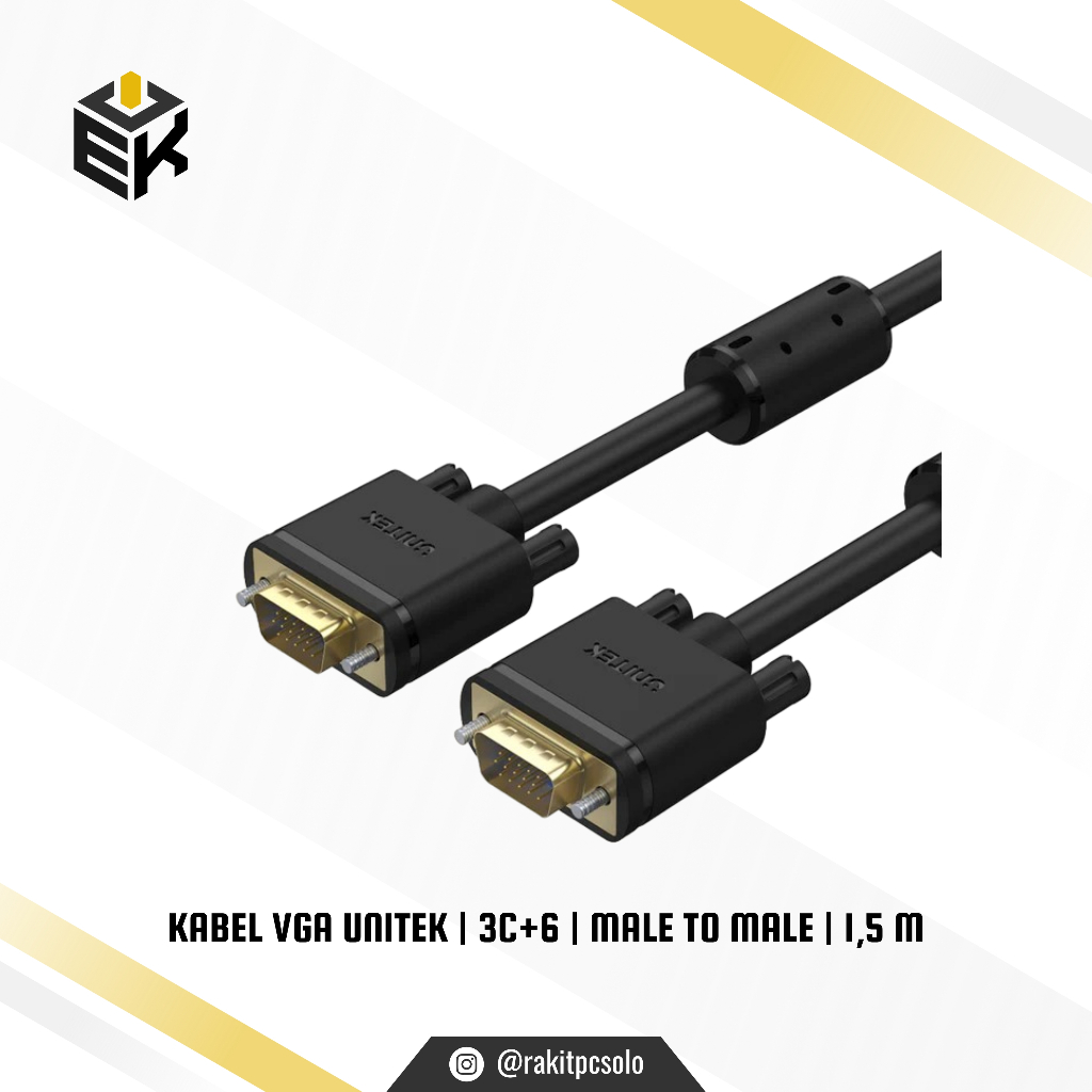Jual Kabel VGA Unitek Gold Plated 1,5 Meter | Shopee Indonesia