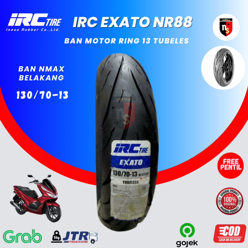 Jual Ban IRC Exato NR88 130/70 Ring 13 Tubeless Free Pentil | Shopee ...