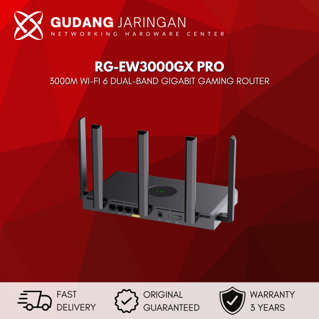 Jual RG-EW3000GX PRO RUIJIE REYEE 3000M Wi-Fi 6 Dual Band Gigabit ...