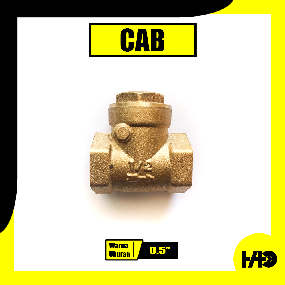 Jual Klep Tabok/Check Valve Kuningan ukuran 1/2 (0.5) inch -CAB ...