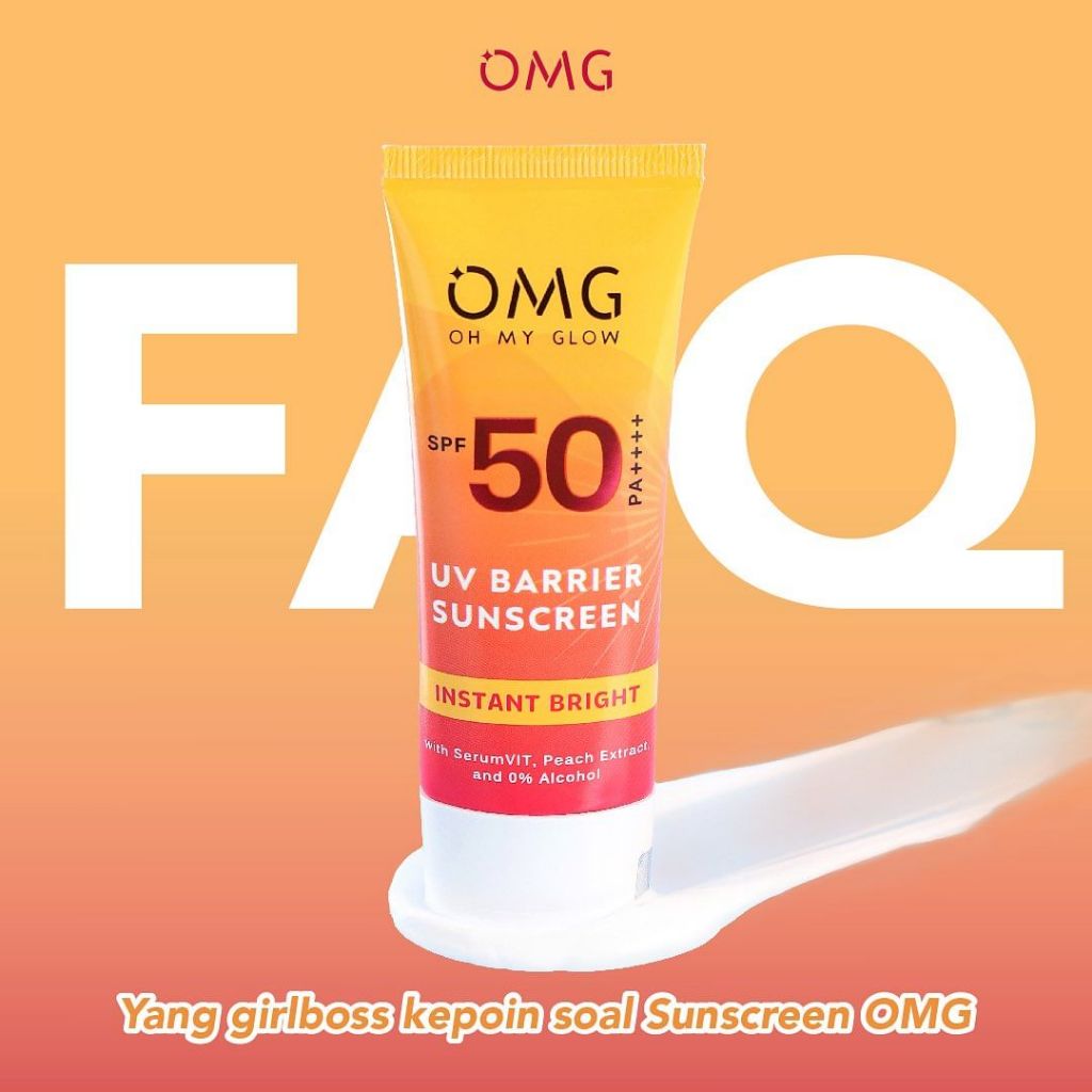 Jual OMG Oh My Glow UV Barrier Sunscreen SPF 50 PA++++ 25ml | Shopee ...