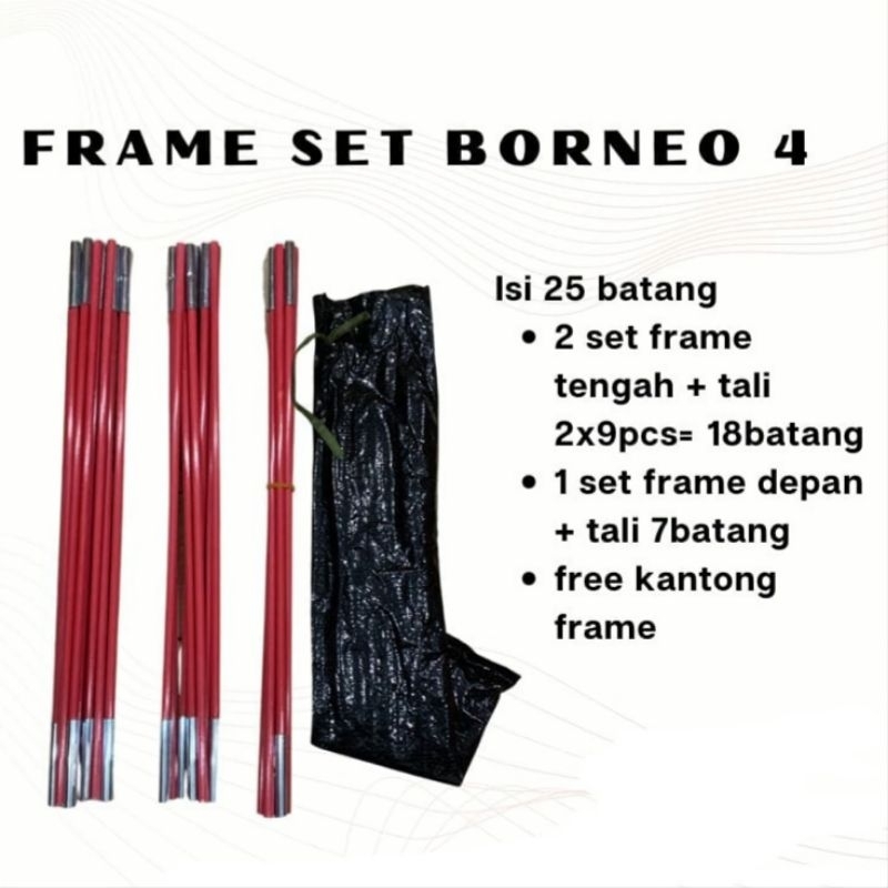 Jual FRAME SET TENDAKI BORNEO 4 DAN BORNEO 6 FULL SET FRAME TENDA JAVA ...