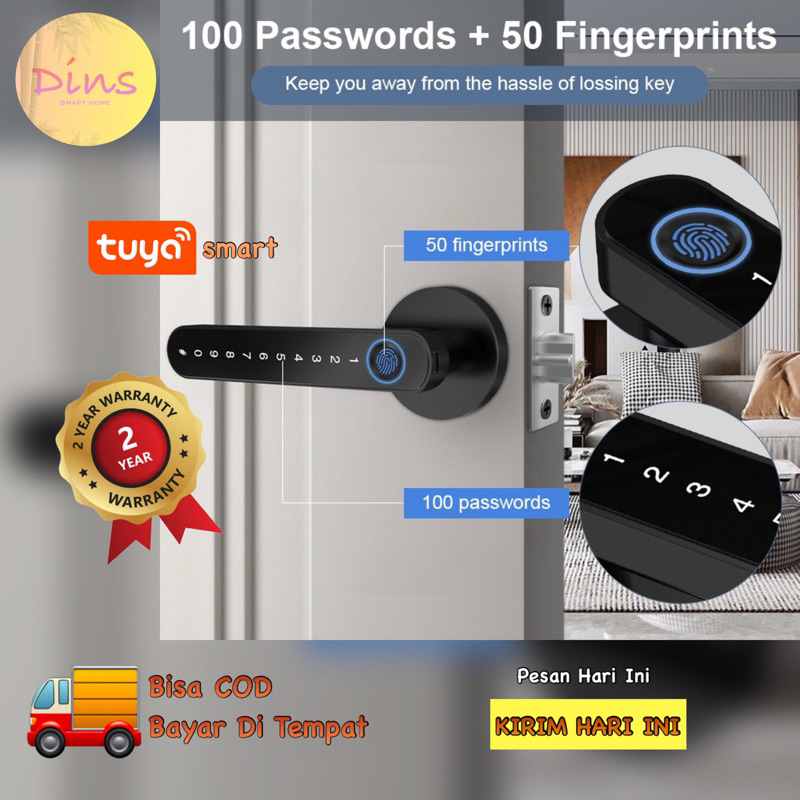 Jual Kunci Pintu Handle Smart Door Lock Smart Handle Door Lock Smart