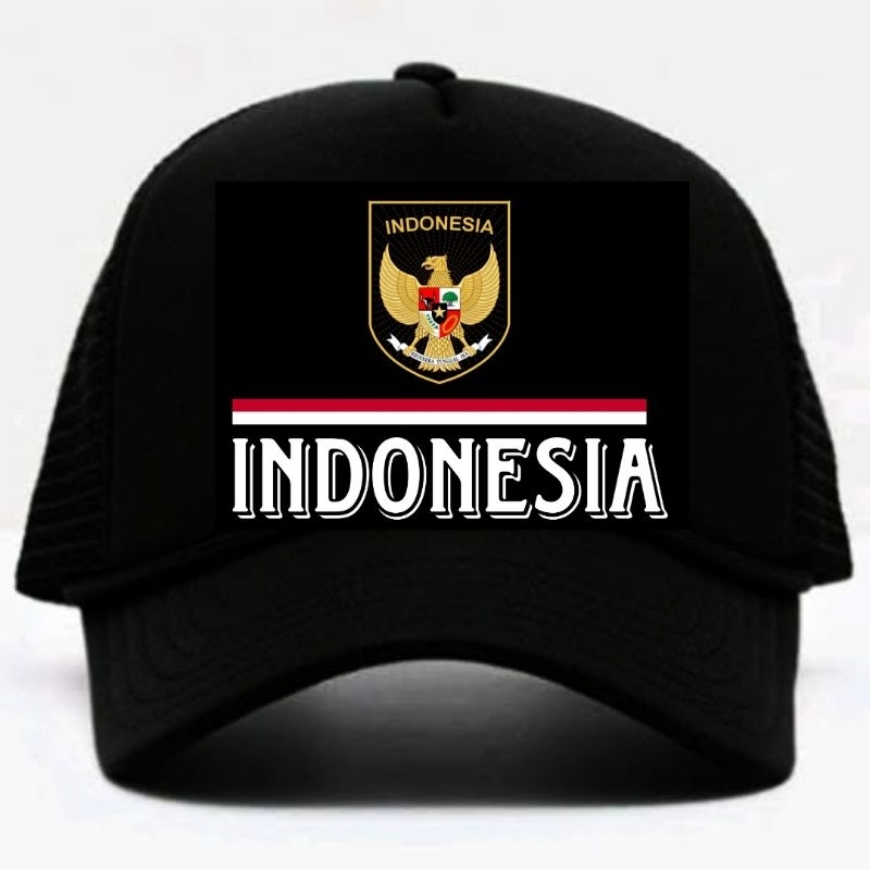 Jual Topi jaring Trucker Timnas Indonesia garuda/Topi jaring sablon DTF ...